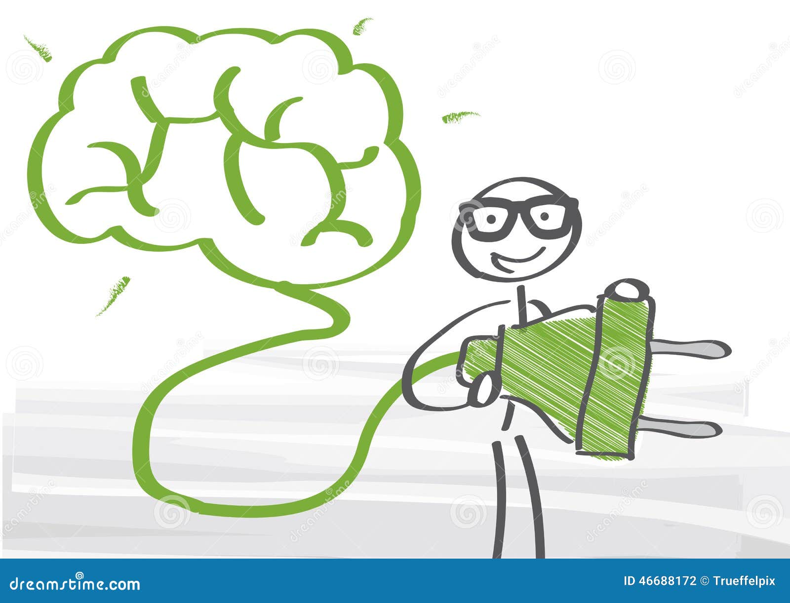 Switch on Your Brain stock illustration. Illustration of business ...