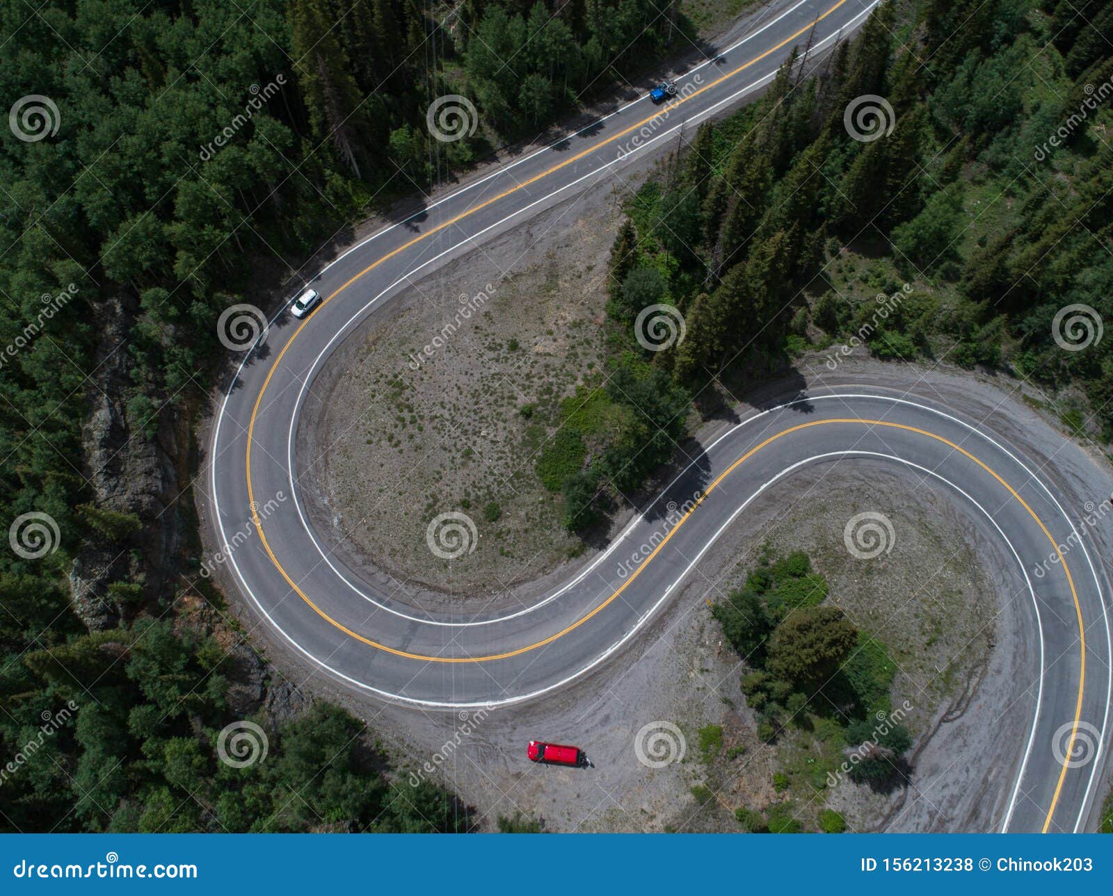Switchback on a Highway in Colorado Stock Photo - Image of scary, rocky ...
