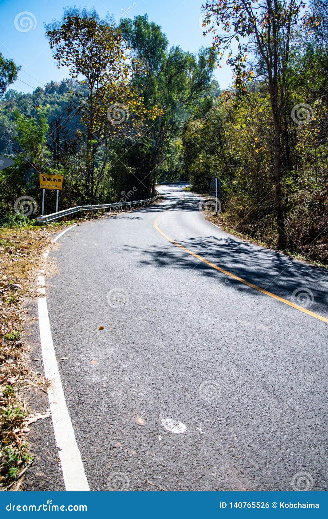 Switchback Road on Mountain in Nan Province Stock Photo - Image of lane ...