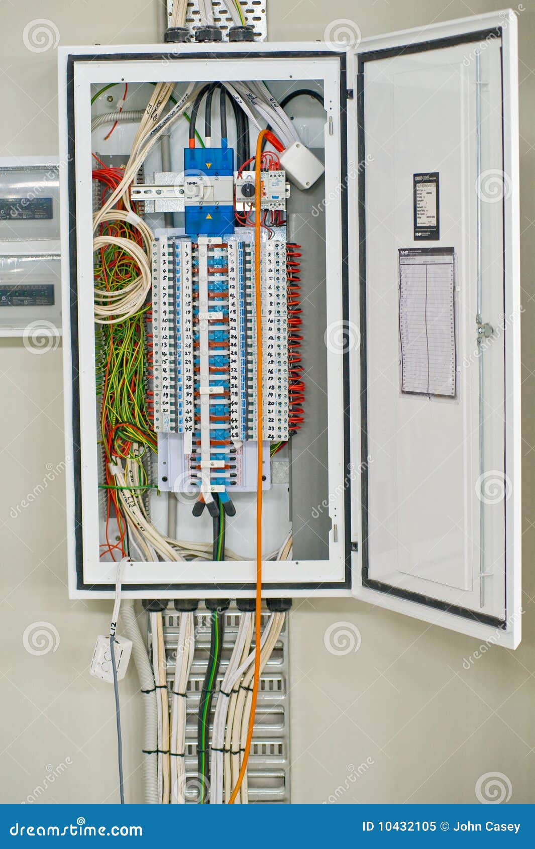 Switchboard stock image. Image of color, operator, wiring - 10432105