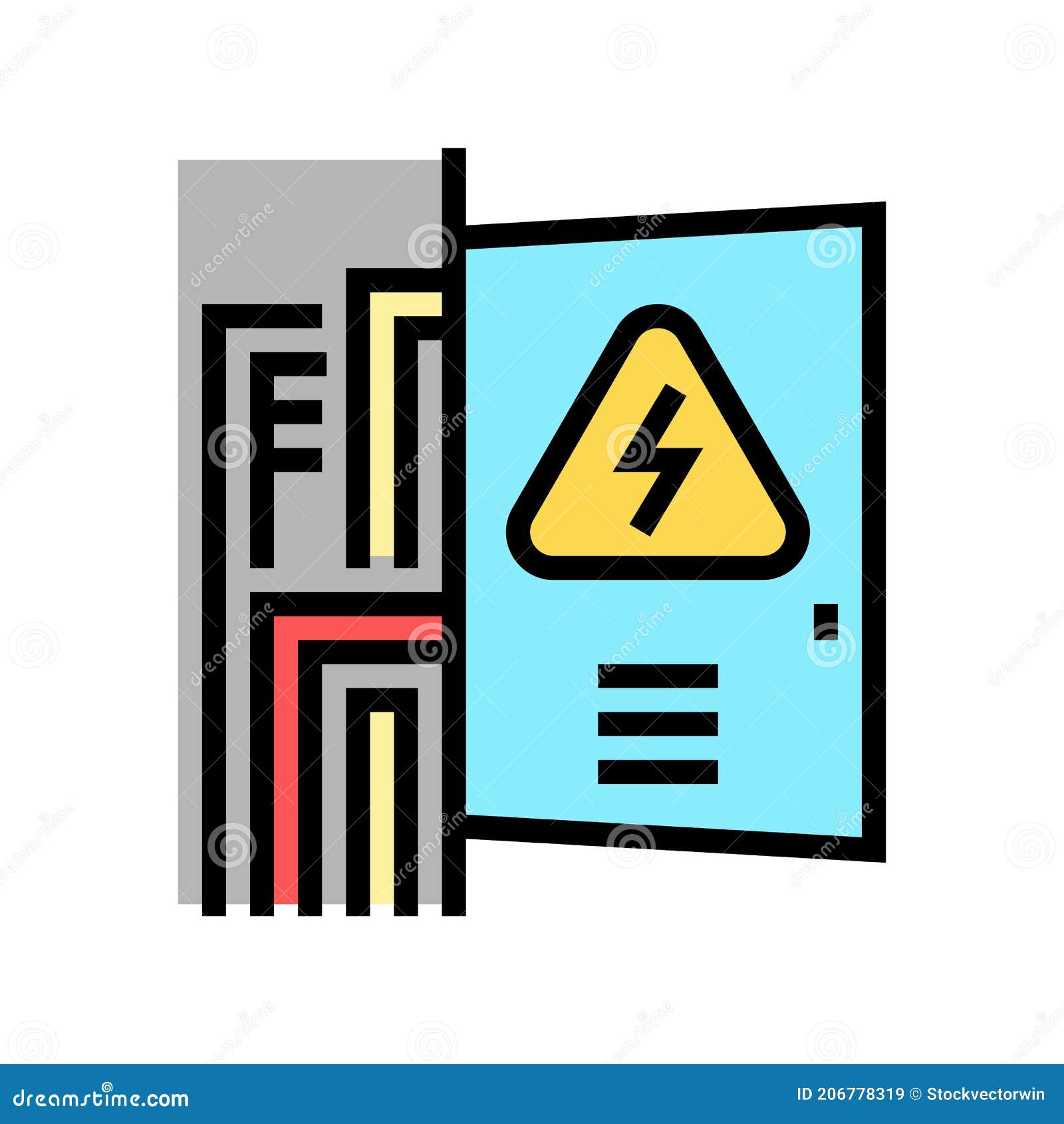Switchboard Box Color Icon Vector Illustration Stock Illustration ...