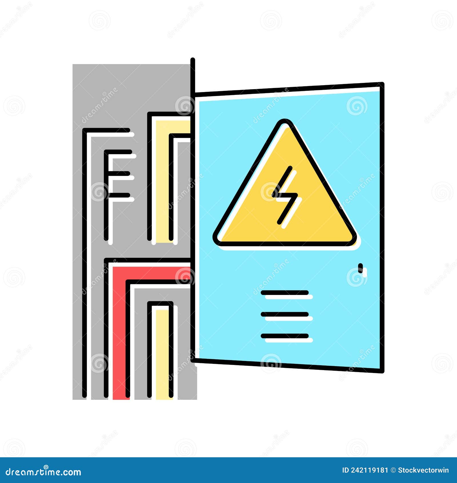 Switchboard Box Color Icon Vector Illustration Stock Vector ...