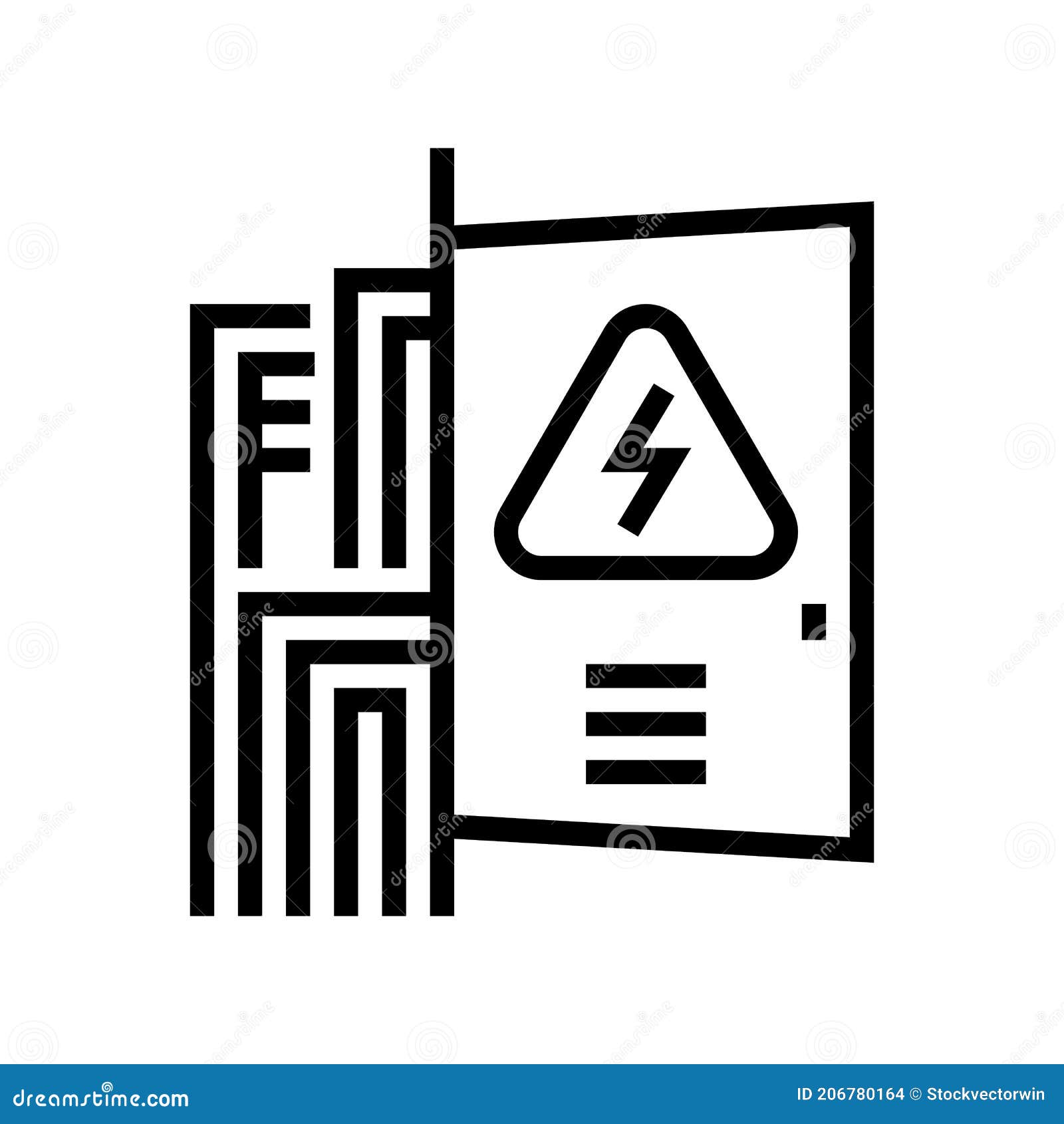 Switchboard Box Line Icon Vector Illustration Stock Illustration ...