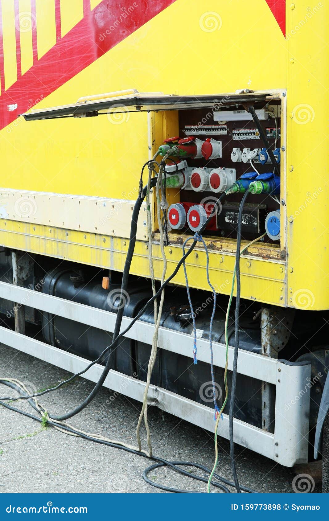 Switchboard with Connectors and Cables Stock Photo - Image of circuit ...