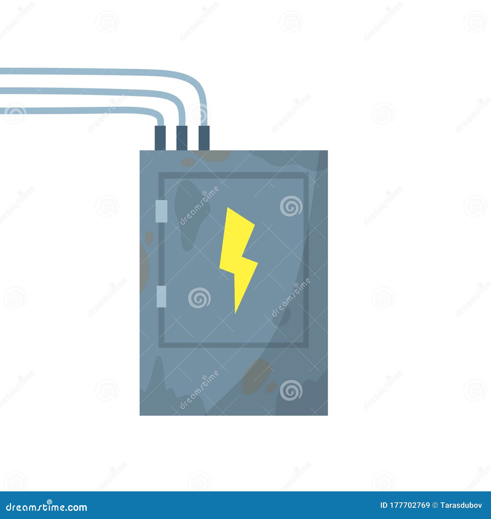 Switchboard. Electrical Wires in Box Stock Vector - Illustration of ...