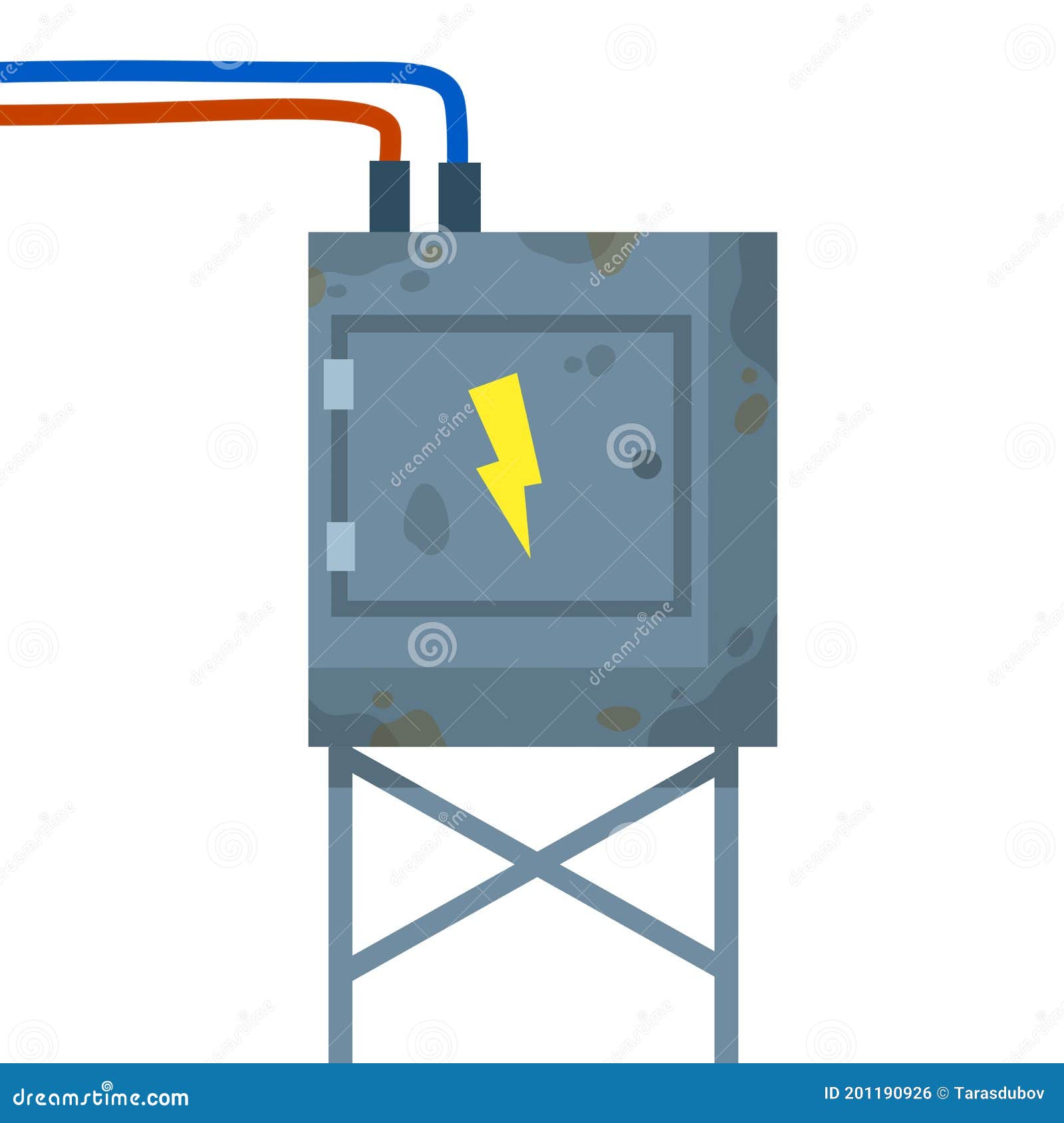 Switchboard. Electrical Wires in Box Stock Vector - Illustration of ...