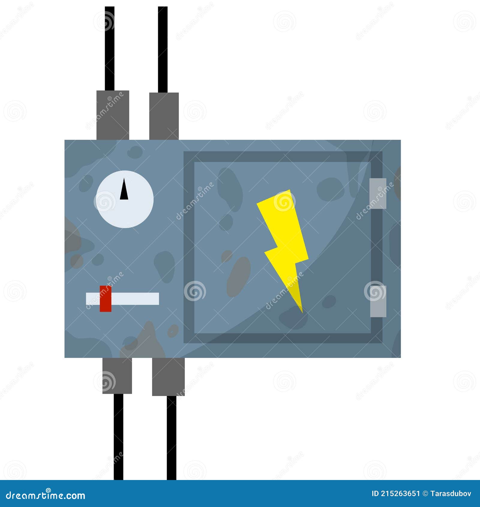 Switchboard. Electrical Wires in Box Stock Vector - Illustration of ...