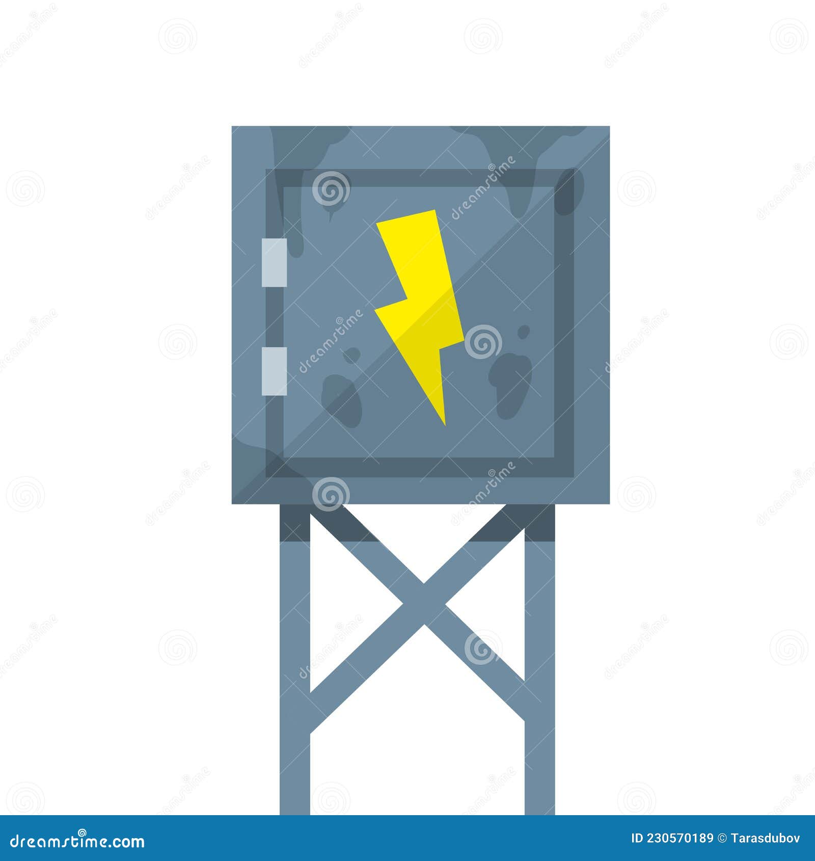 Switchboard. Electrical Wires In Box. High Voltage Sensor Cartoon ...