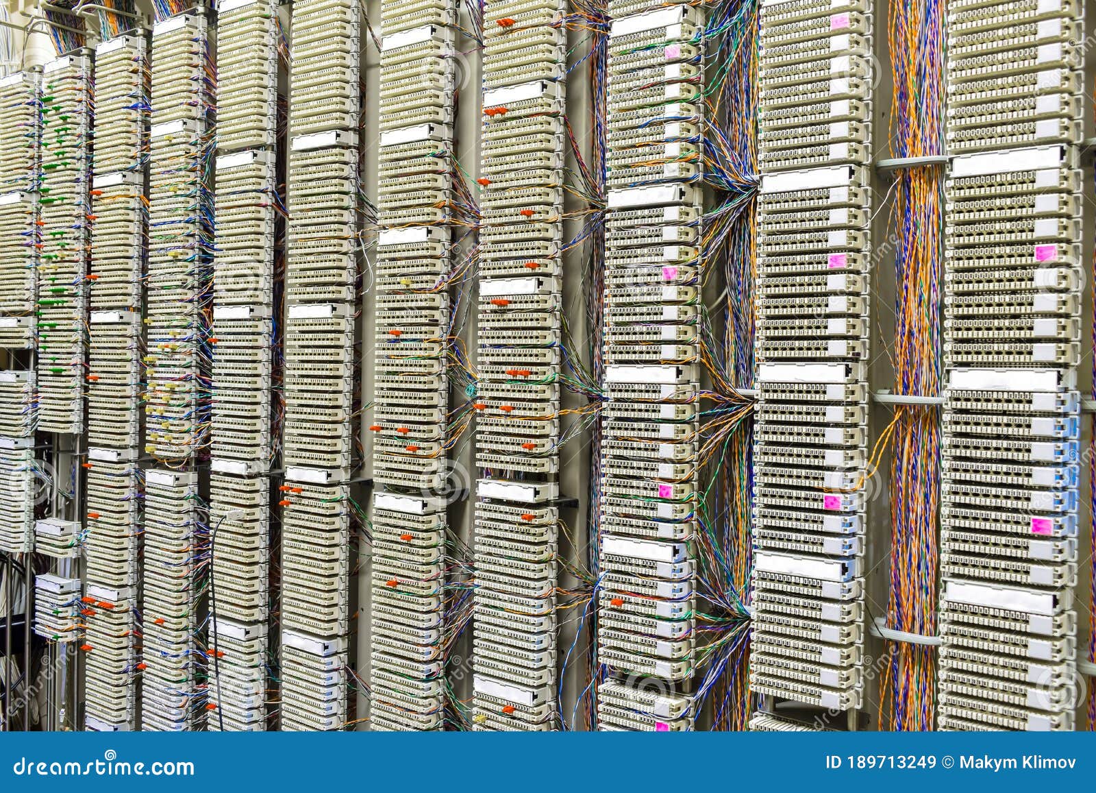 Switchboard Ip Telephony Data Center Located in the Server Room Stock ...