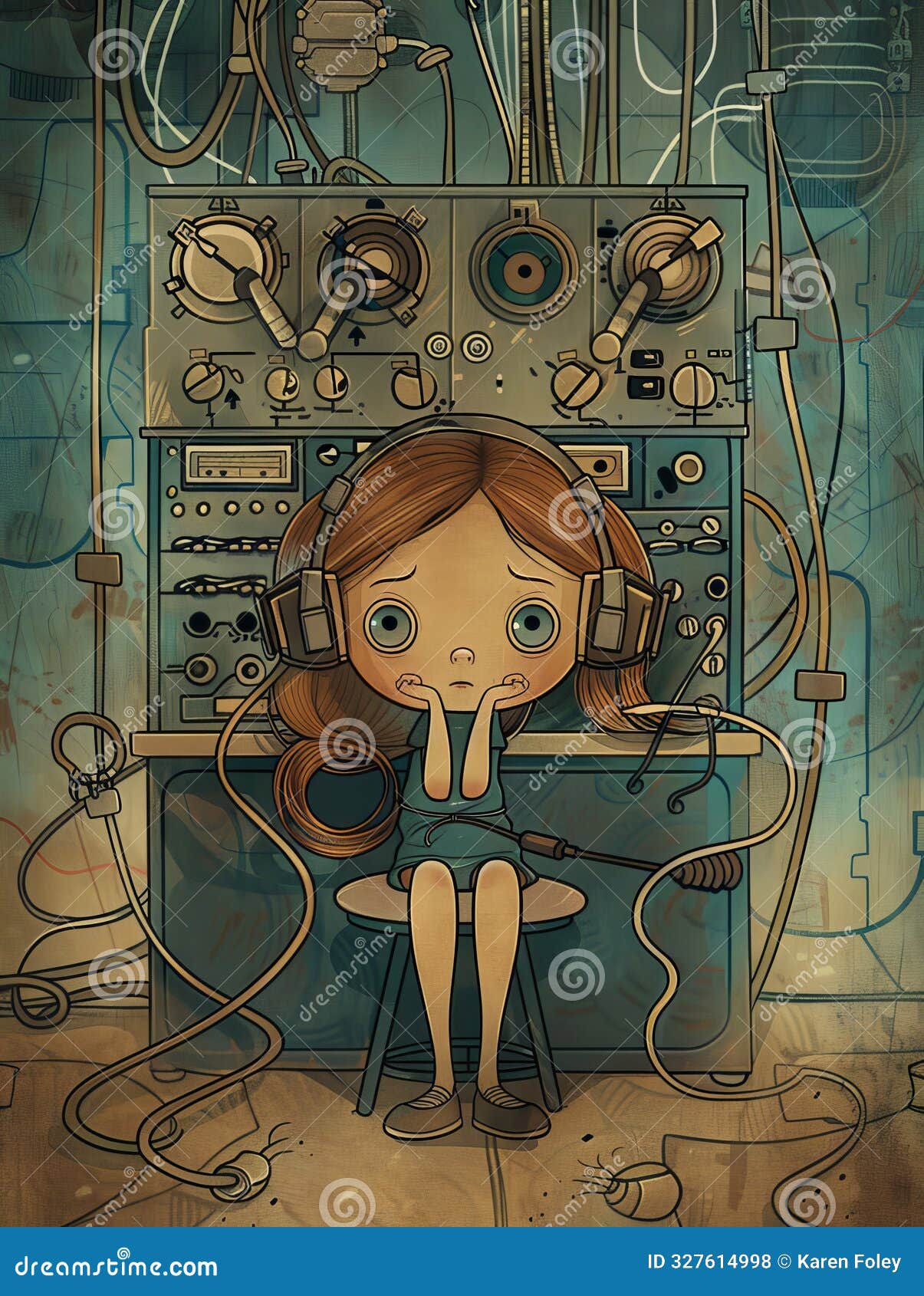 Vintage Switchboard Displays Numbers And Connections With Technology ...