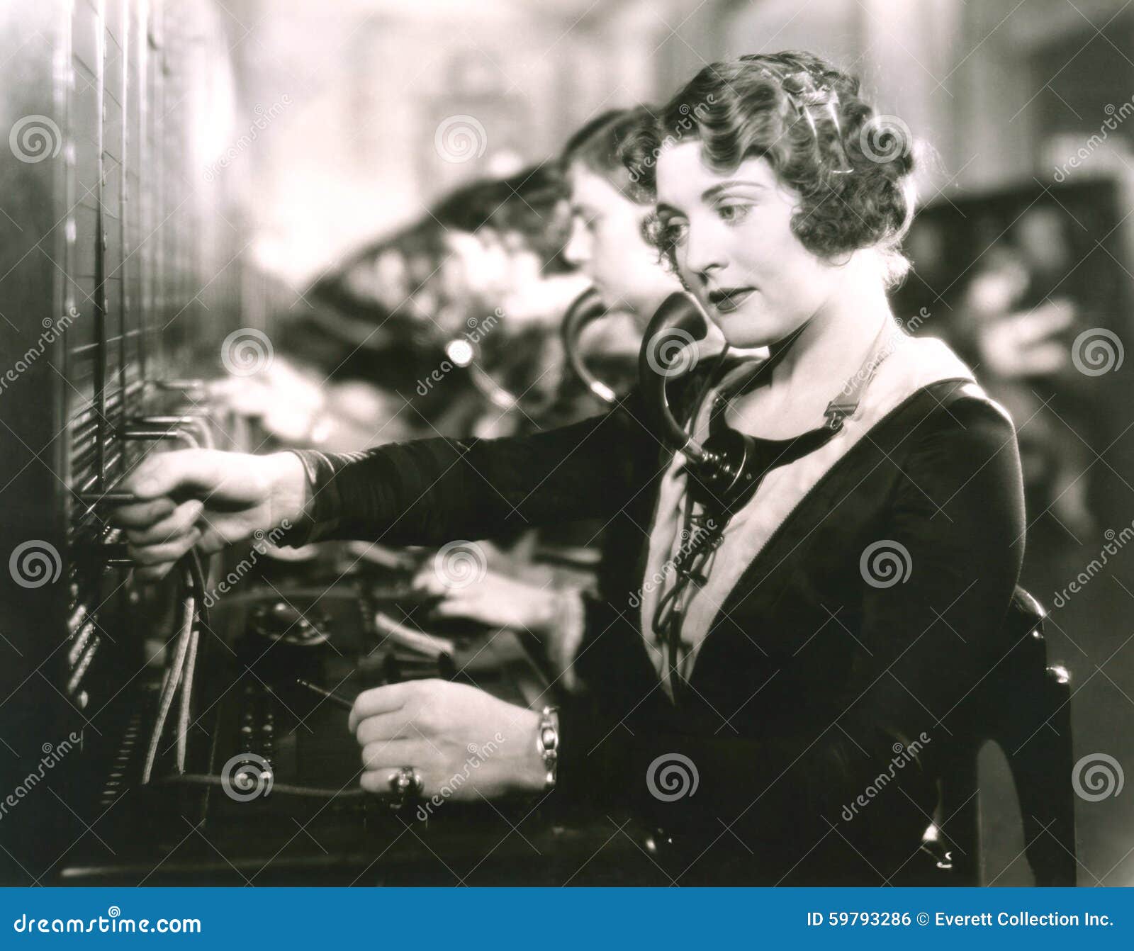 Switchboard Operators at Work Stock Photo - Image of caucasian ...