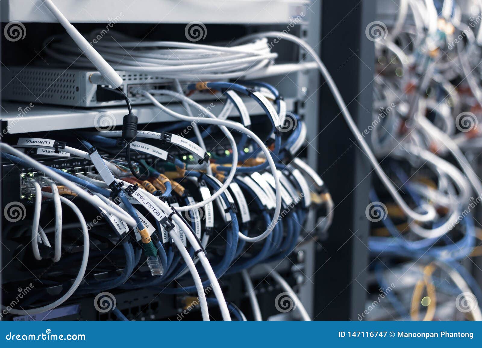 Switchboard Panel with Chaotic Mess Cables Connections Stock Image ...