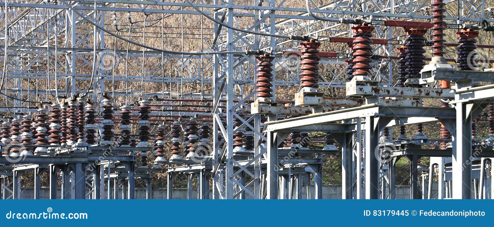 Switches and Devices in a Large Power Station Stock Image - Image of ...