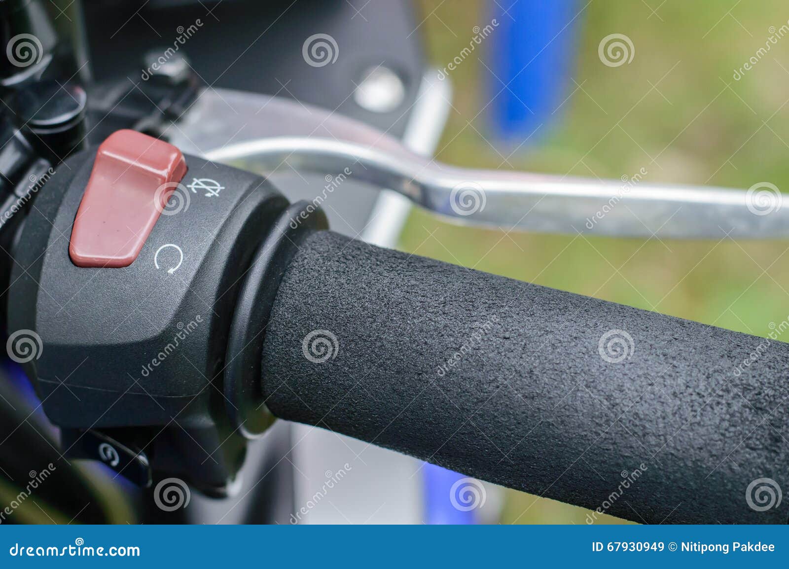 Switches Function Ignition on Hand Bar Motorcycle Stock Image - Image ...