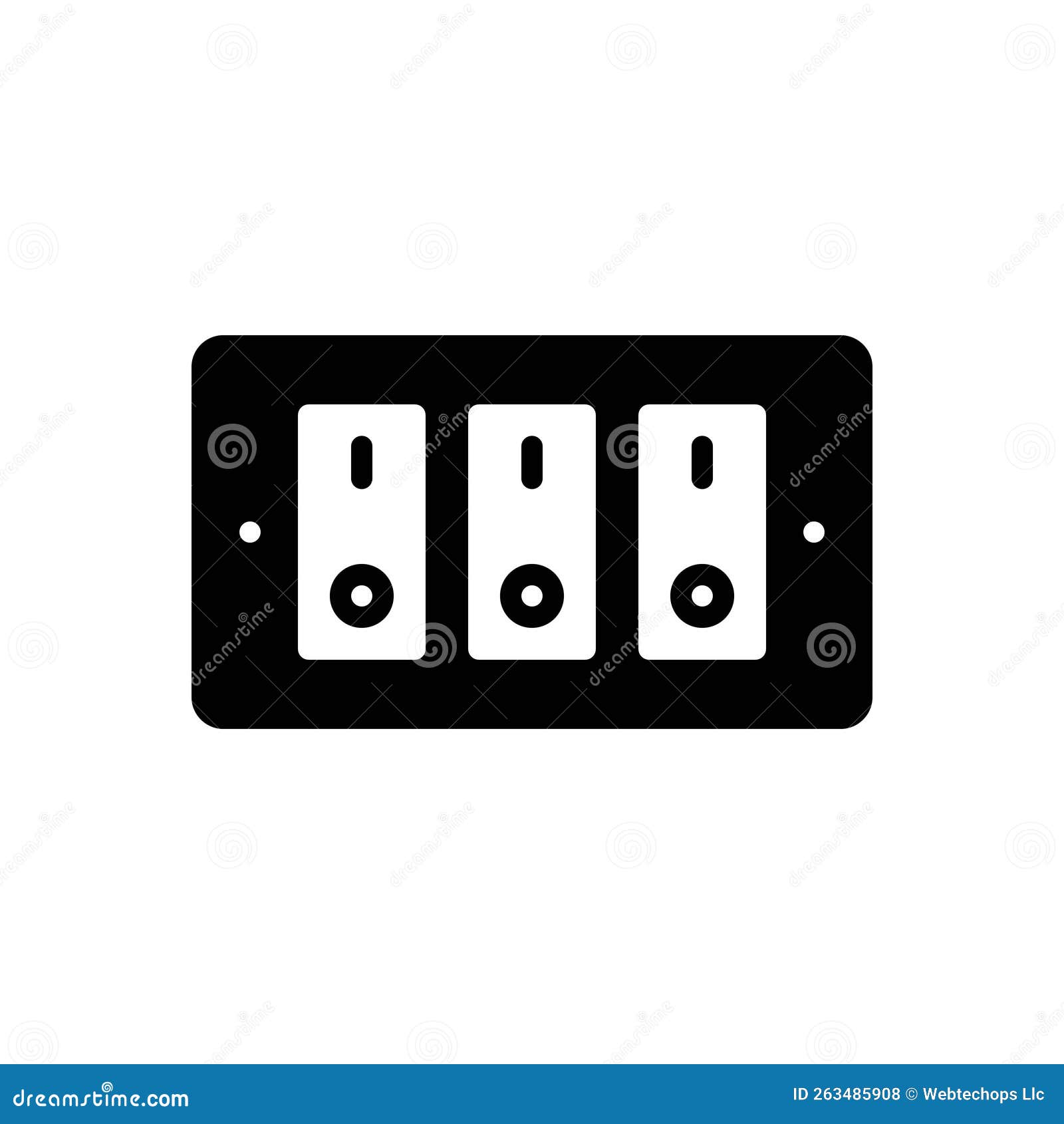 Black Solid Icon for Switches, Board and Button Stock Vector ...