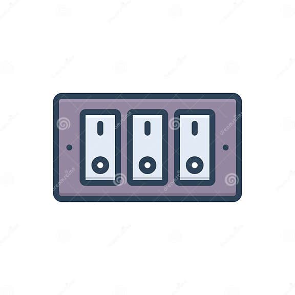 Color Illustration Icon for Switches, Board and Button Stock Vector ...