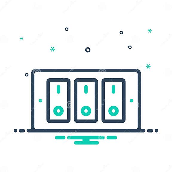 Mix Icon for Switches, Board and Button Stock Illustration ...