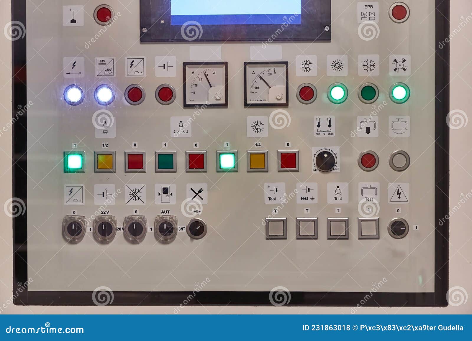 Buttons of a Control Panel in a Train Wagon Stock Photo - Image of ...