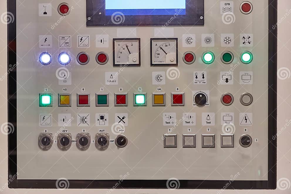 Buttons of a Control Panel in a Train Wagon Stock Photo - Image of ...
