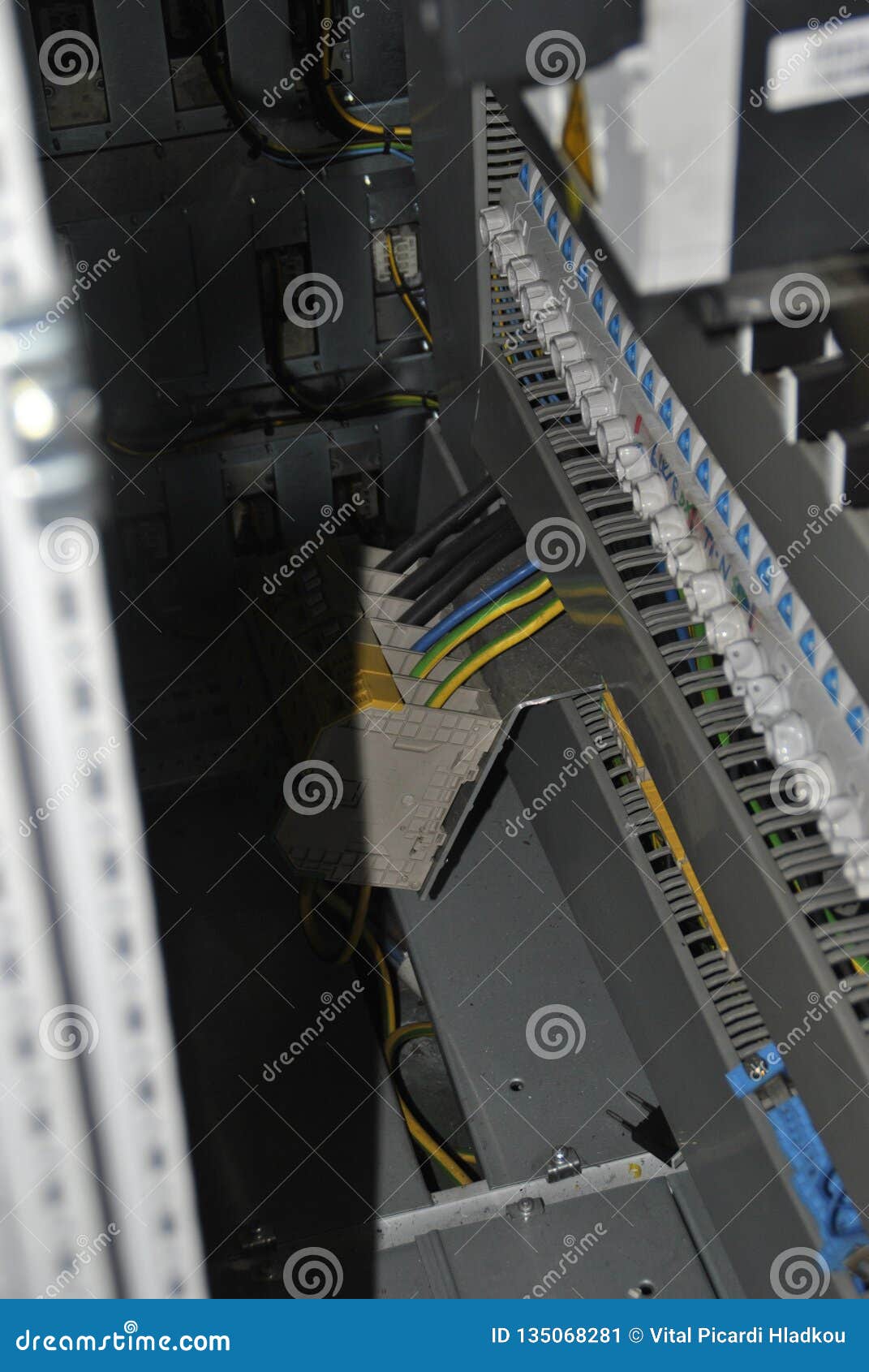 Switches in Electrical Cabinet Stock Image - Image of electronics ...