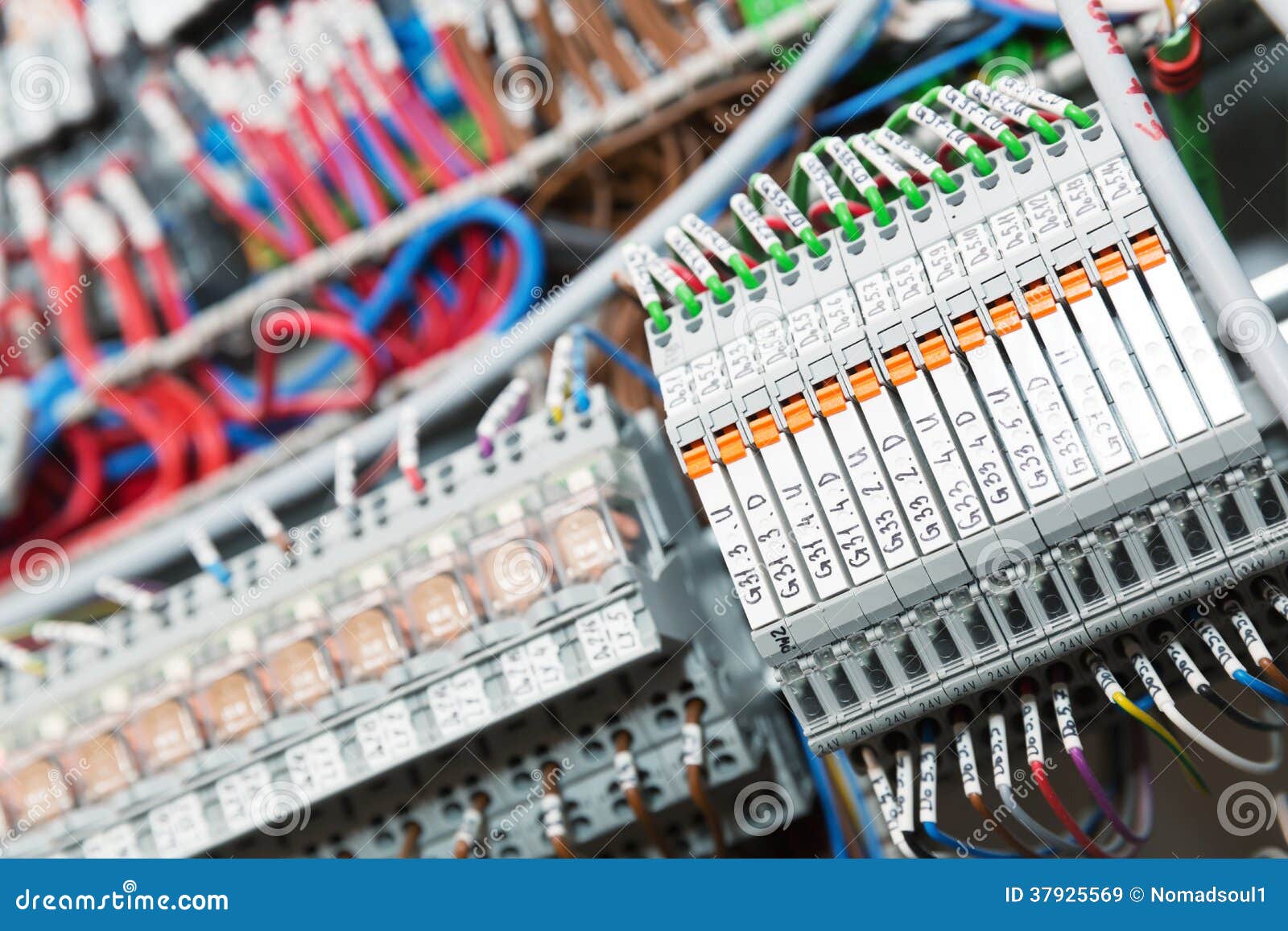 Switchgear Cabinet Detail Image Stock Image - Image of cables ...