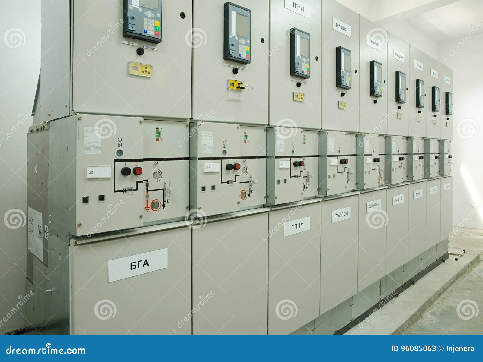 Switchgear in the Electrical Room Stock Image - Image of industrial ...