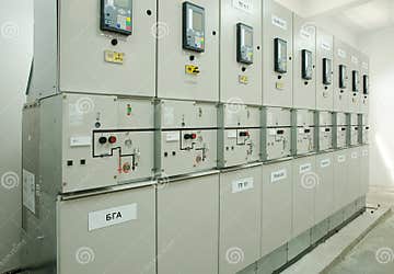 Switchgear in the Electrical Room Stock Image - Image of industrial ...