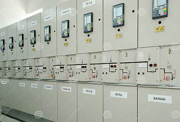 Switchgear in the Electrical Room Stock Photo - Image of motor, energy ...
