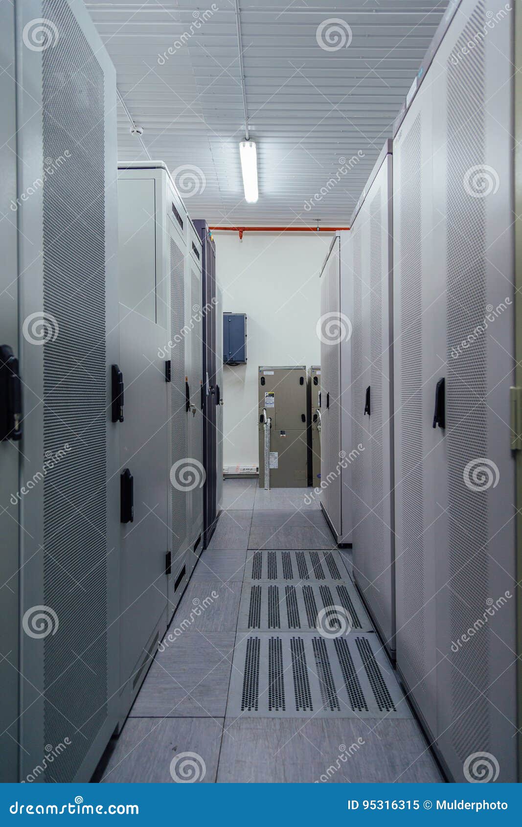 Switchgear Room with Cabinets with Network Hardware Stock Image - Image ...