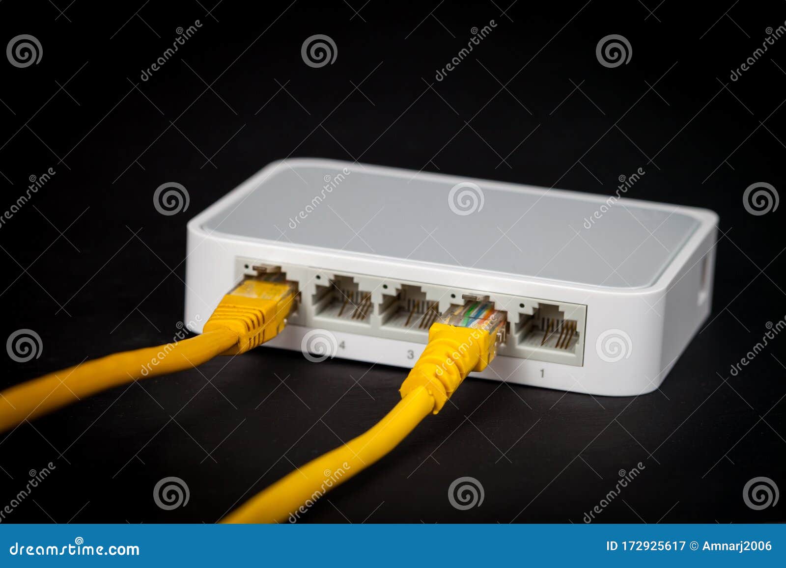 Switching Hub Box for Internet Network Stock Image - Image of port ...