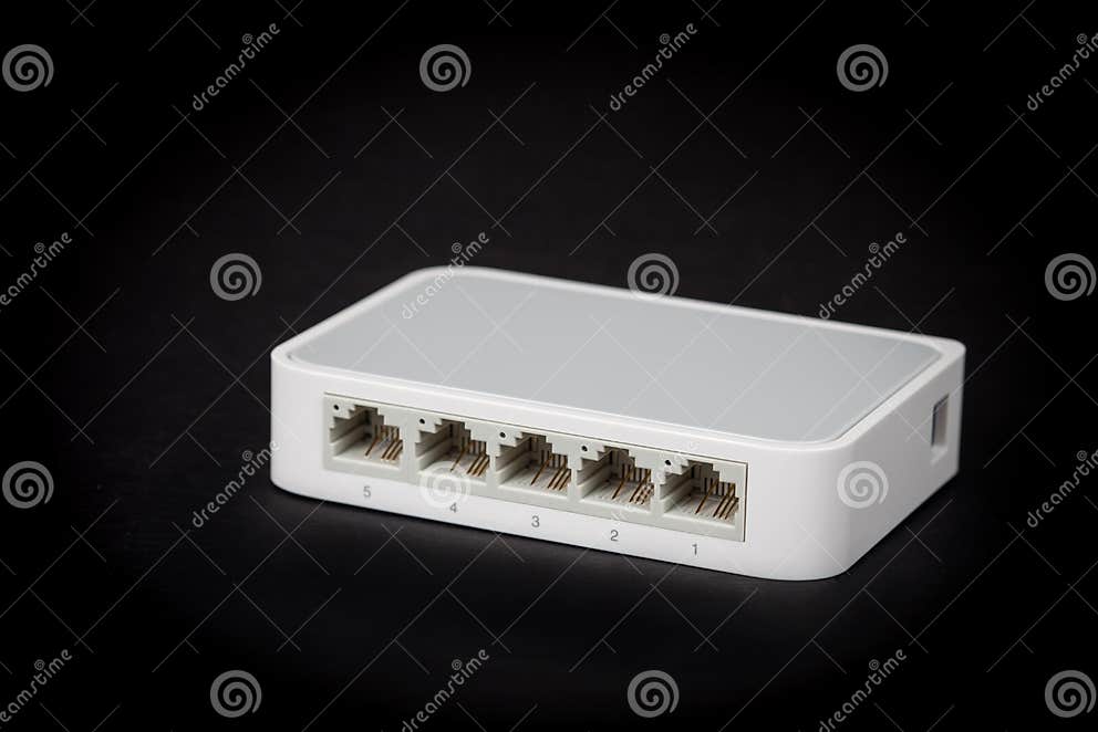 Switching Hub Box for Internet Network Stock Image - Image of cord ...