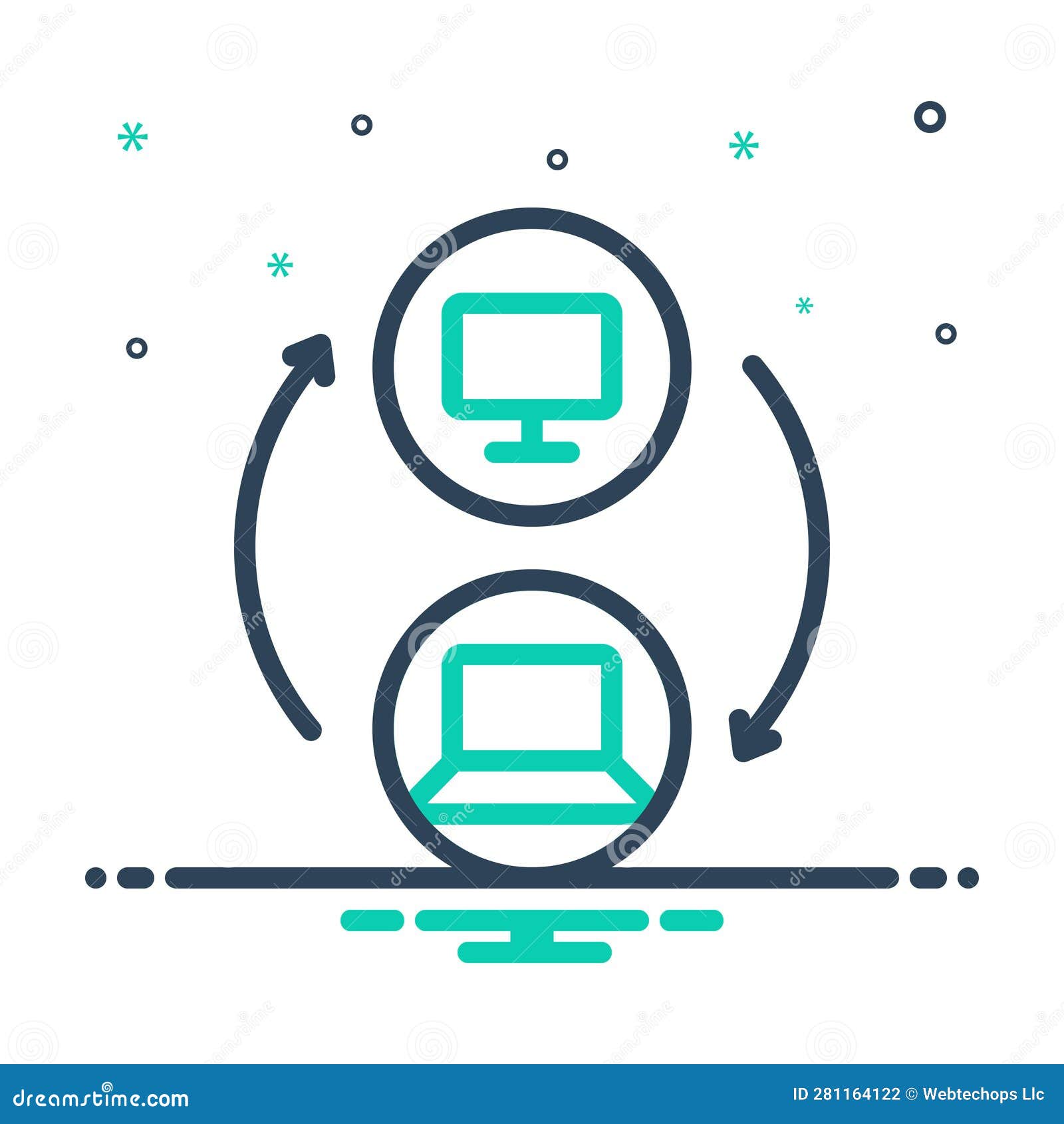 Mix Icon for Switching, Swap and Exchange Stock Vector - Illustration ...