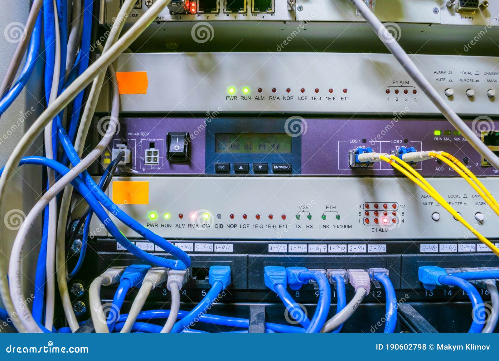 Switching the Internet Wires in the Server Rack Stock Photo - Image of ...