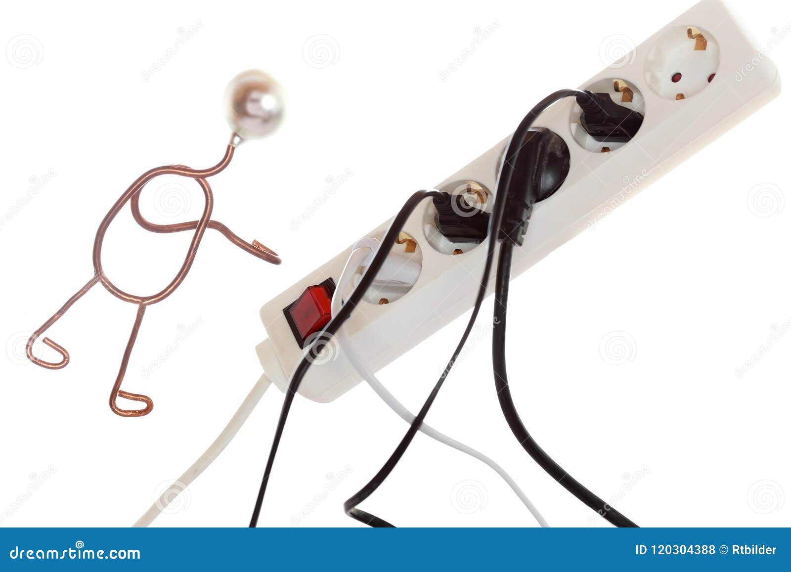 Switching Off Electrical Devices Stock Illustration - Illustration of ...