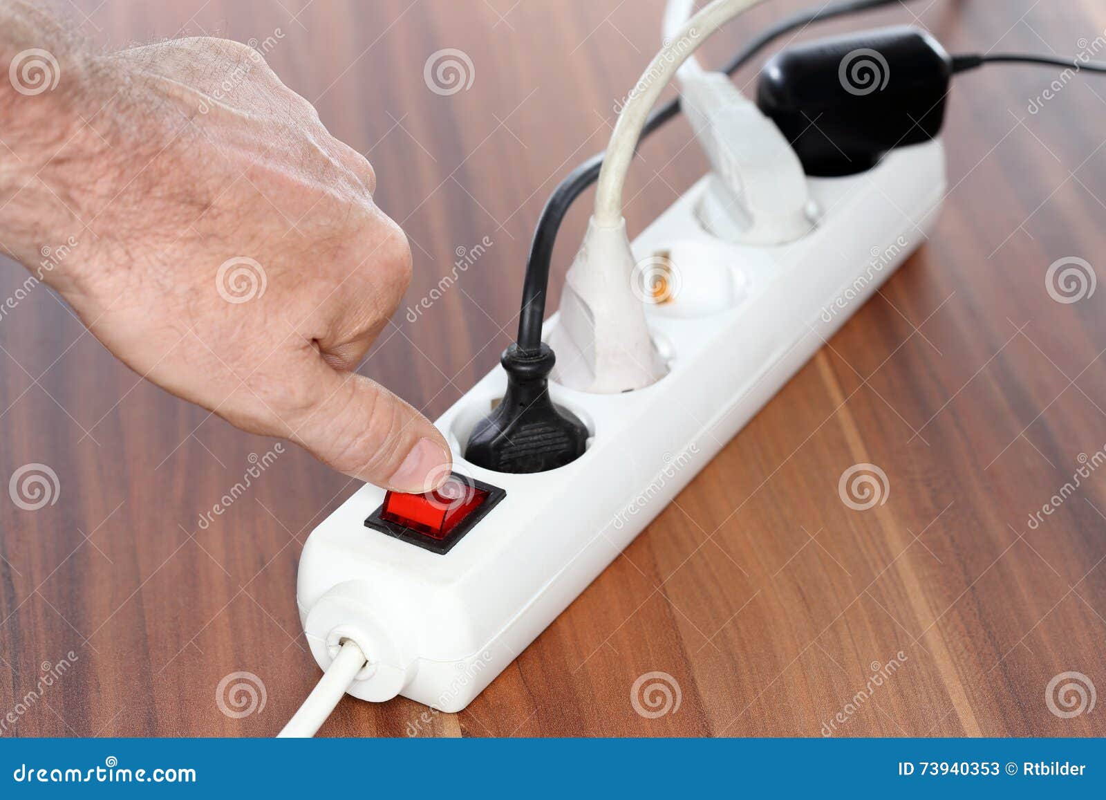 Switching Off an Electrical Socket Stock Image - Image of detail ...
