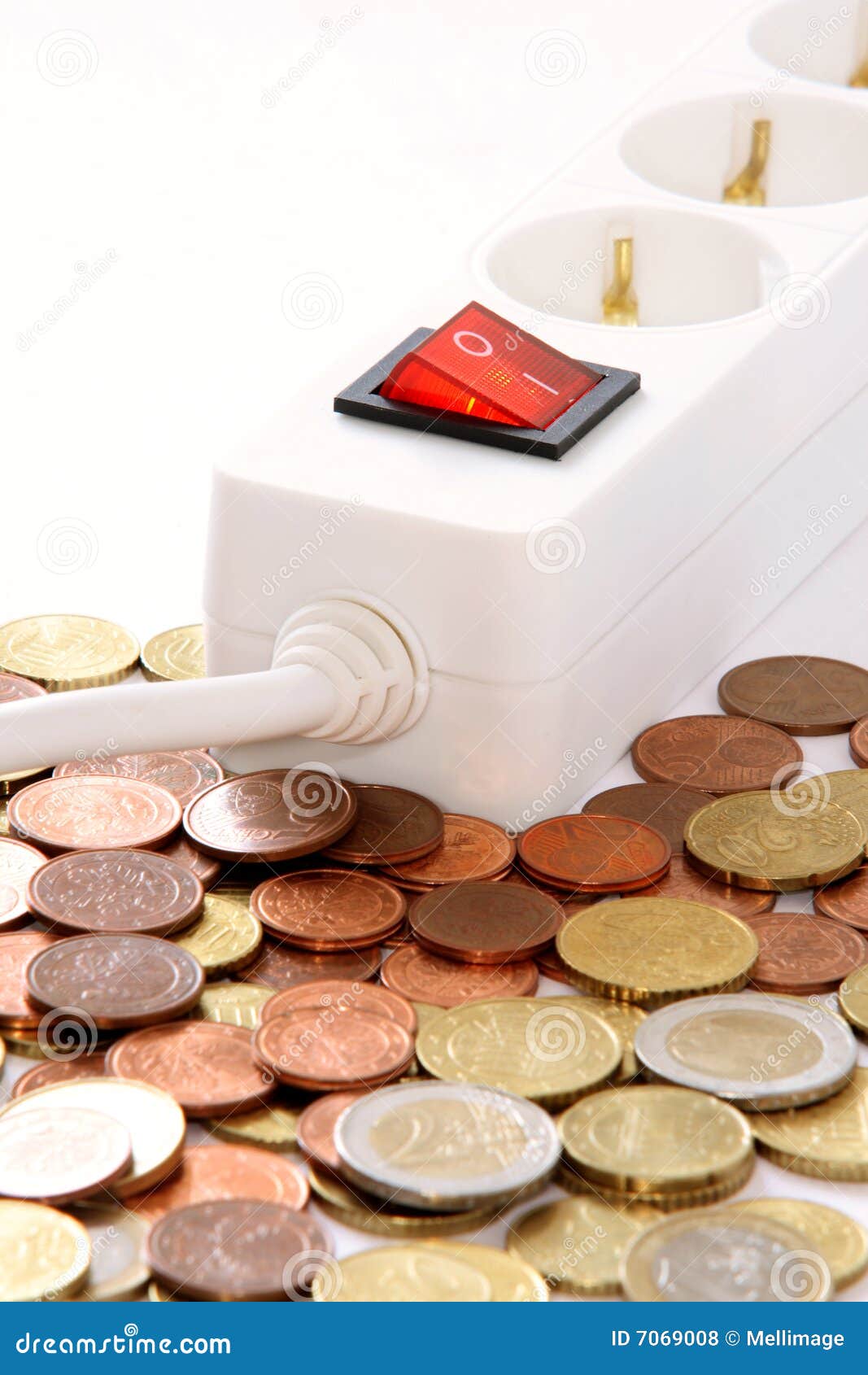 Switching off saves money stock photo. Image of coin, toggle - 7069008