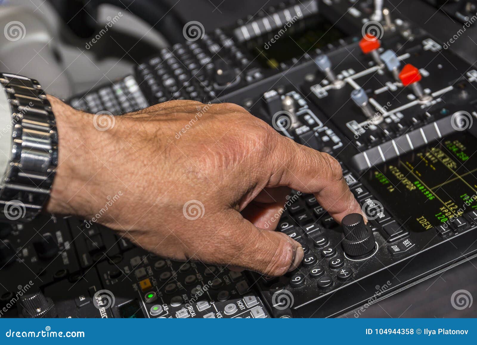 Switching Pilot Buttons in the Cockpit Stock Photo - Image of switching ...
