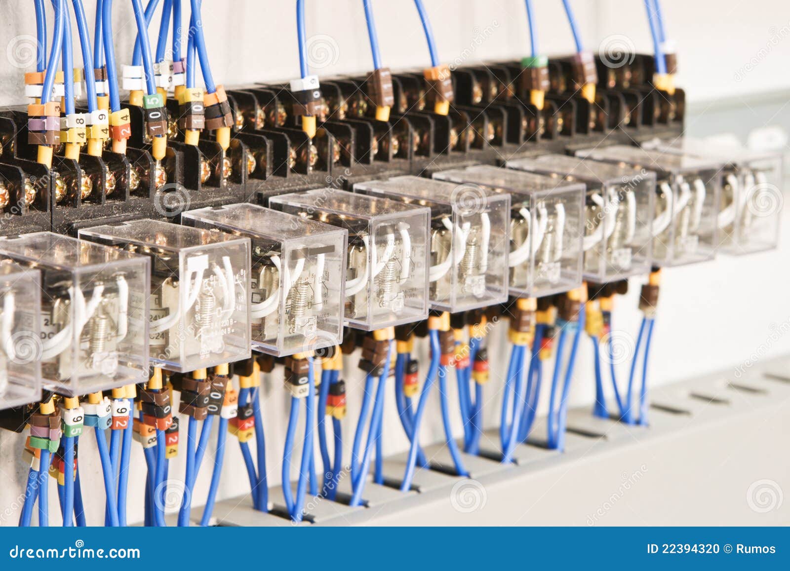 Switching in a row stock photo. Image of technical, automation - 22394320