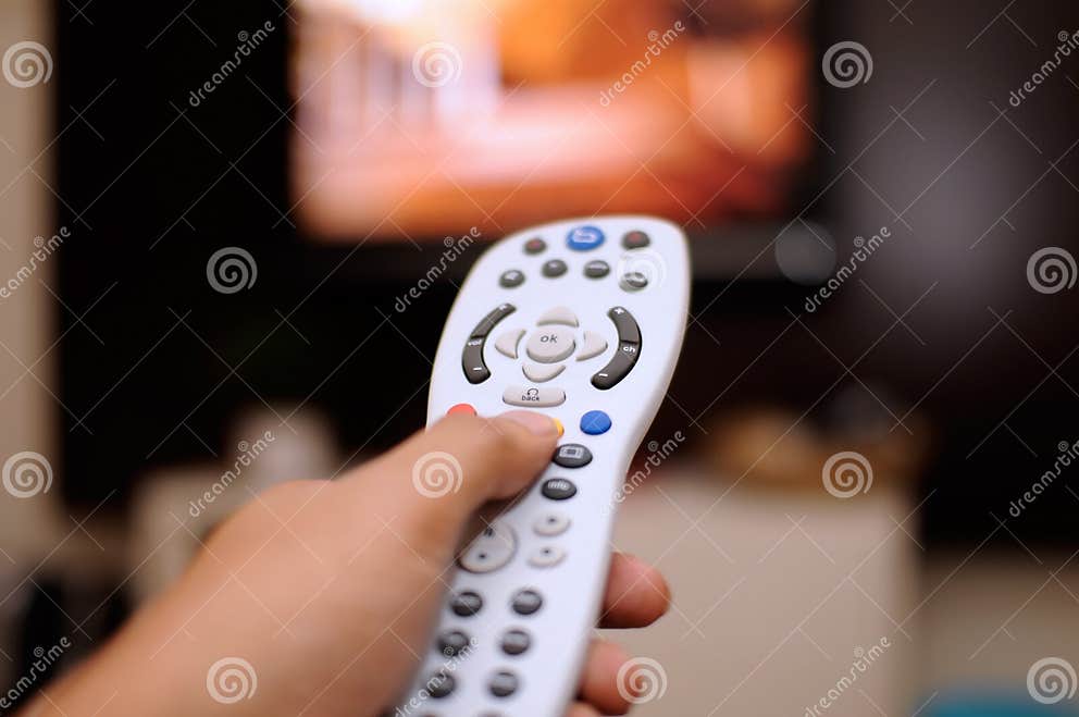 Switching TV channel stock image. Image of show, hand - 12955101