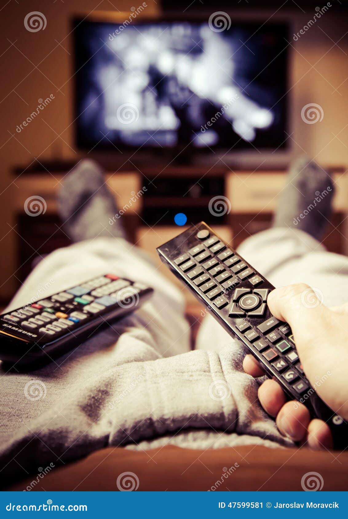 Switching TV channels stock image. Image of finger, remote - 47599581