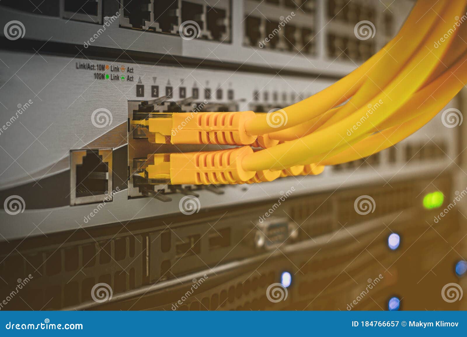 Switching Wires are Connected To the Server Switch. the Technological ...