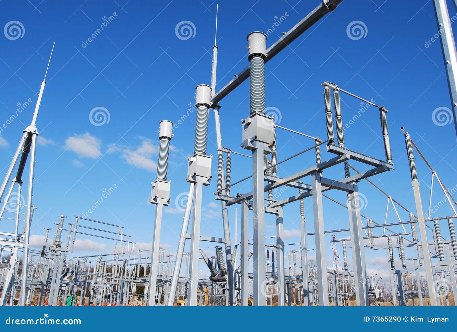 Switchyard stock photo. Image of frame, grey, tower, design - 7365290