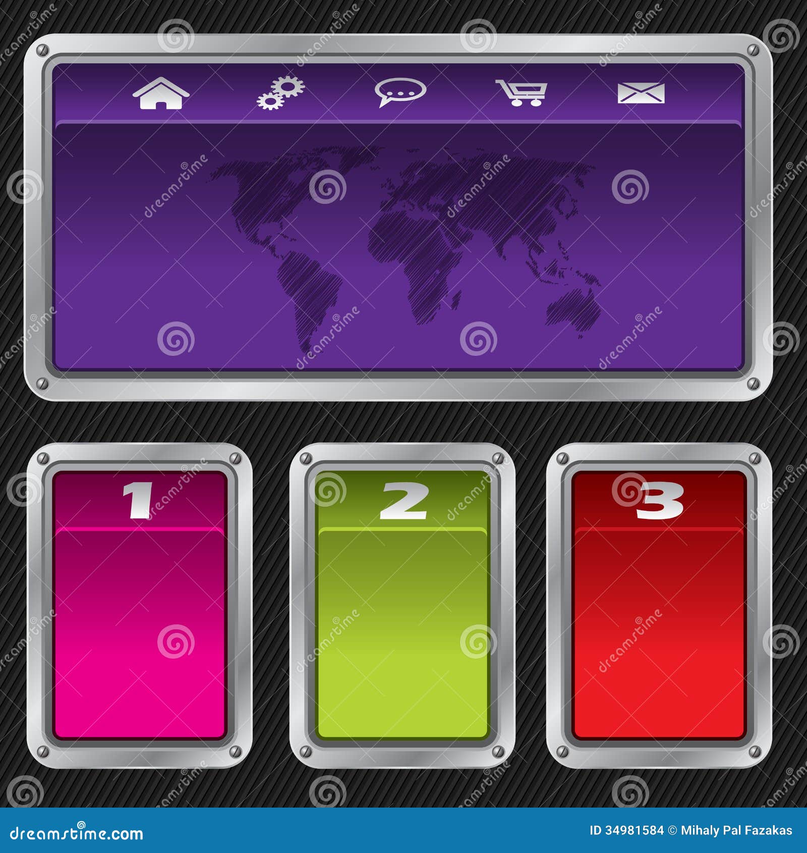 Swith Shaped Website Template Design Vector Illustration ...