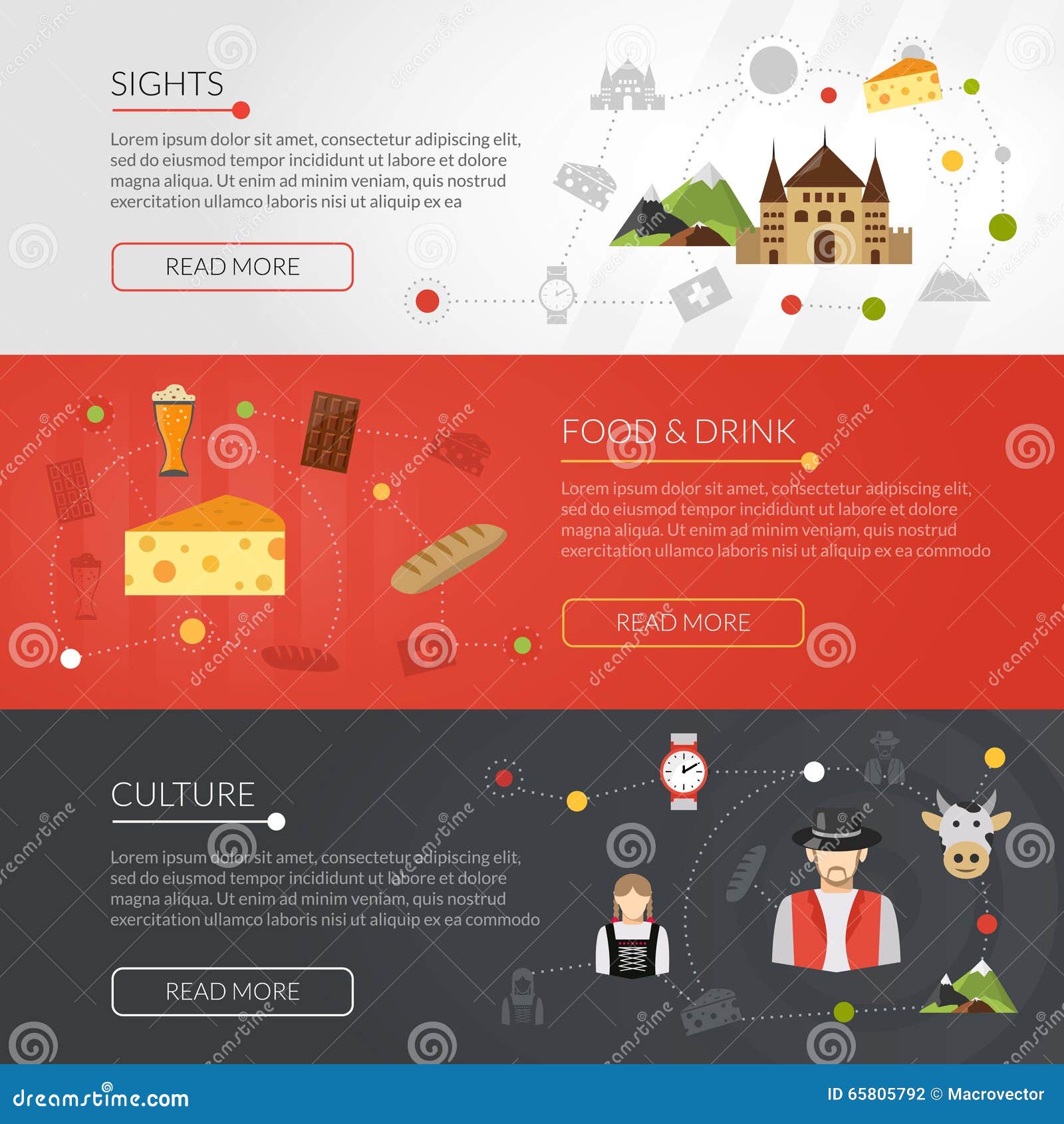 Switzerland Banner Design, Typographic Vector Illustration, Swiss Flag ...