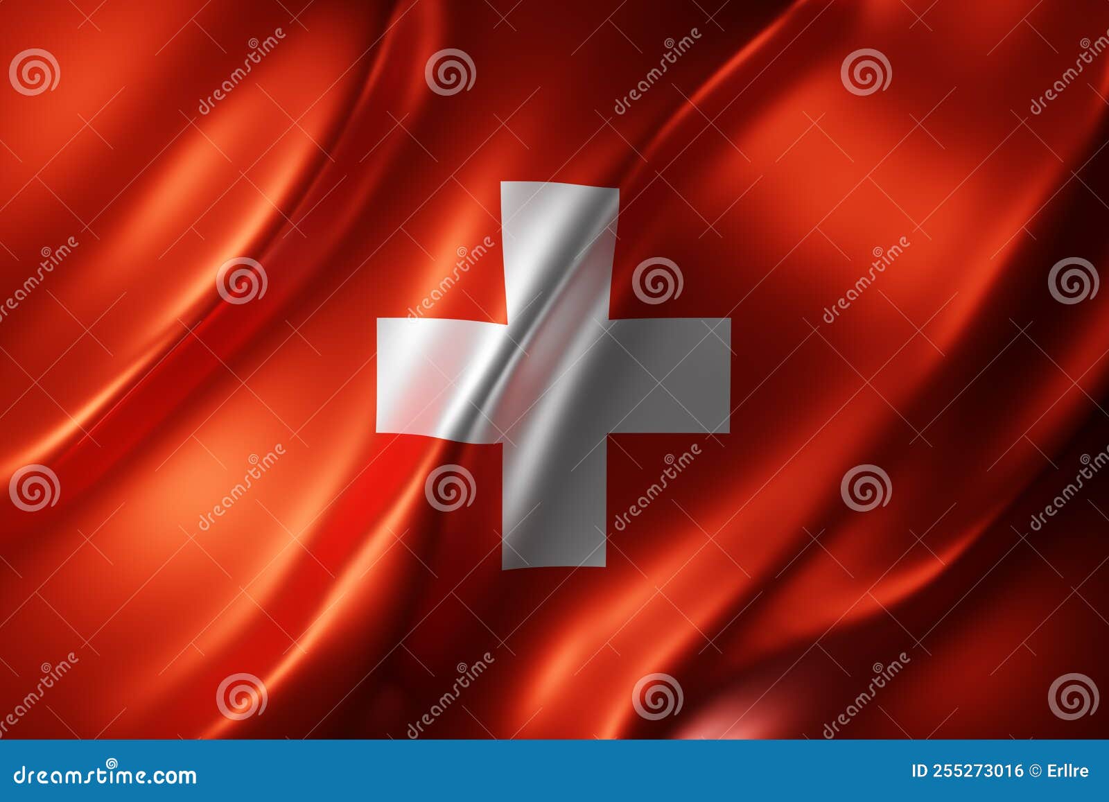 Switzerland 3d flag stock illustration. Illustration of design - 255273016