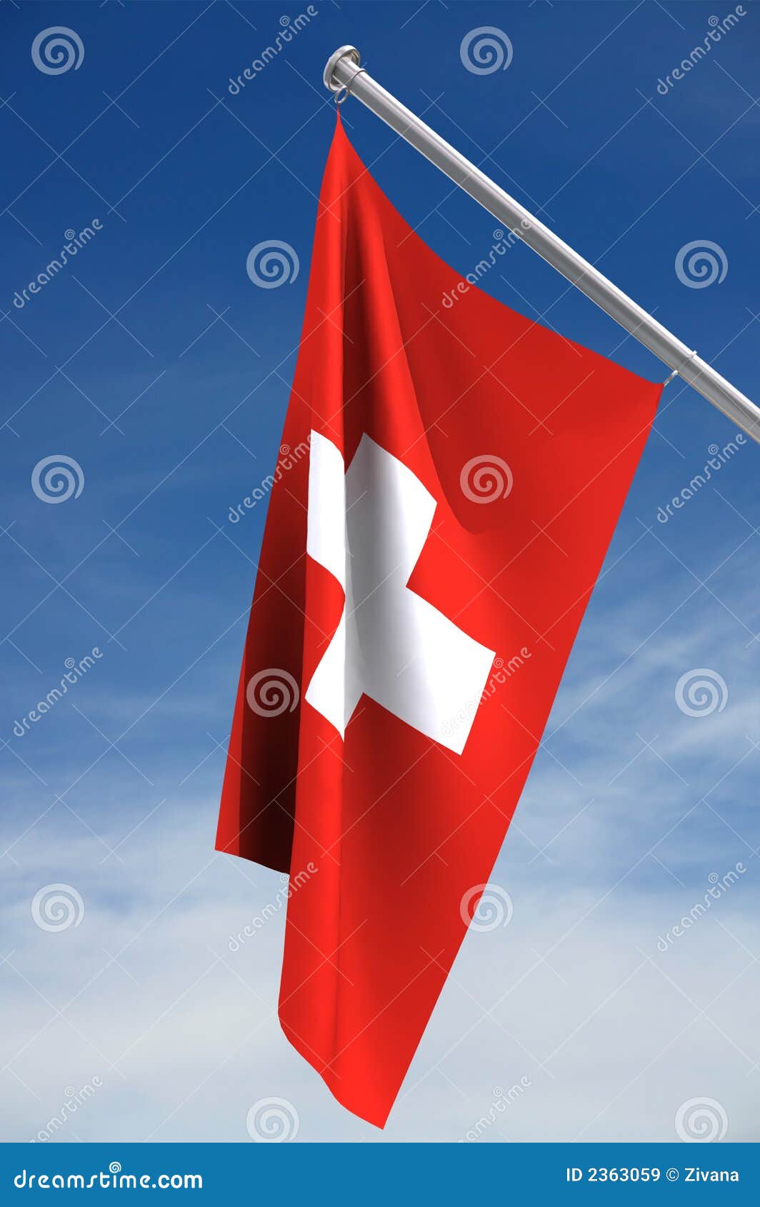 Switzerland Flag On Map Isolated On Png Or Transparent Background ...
