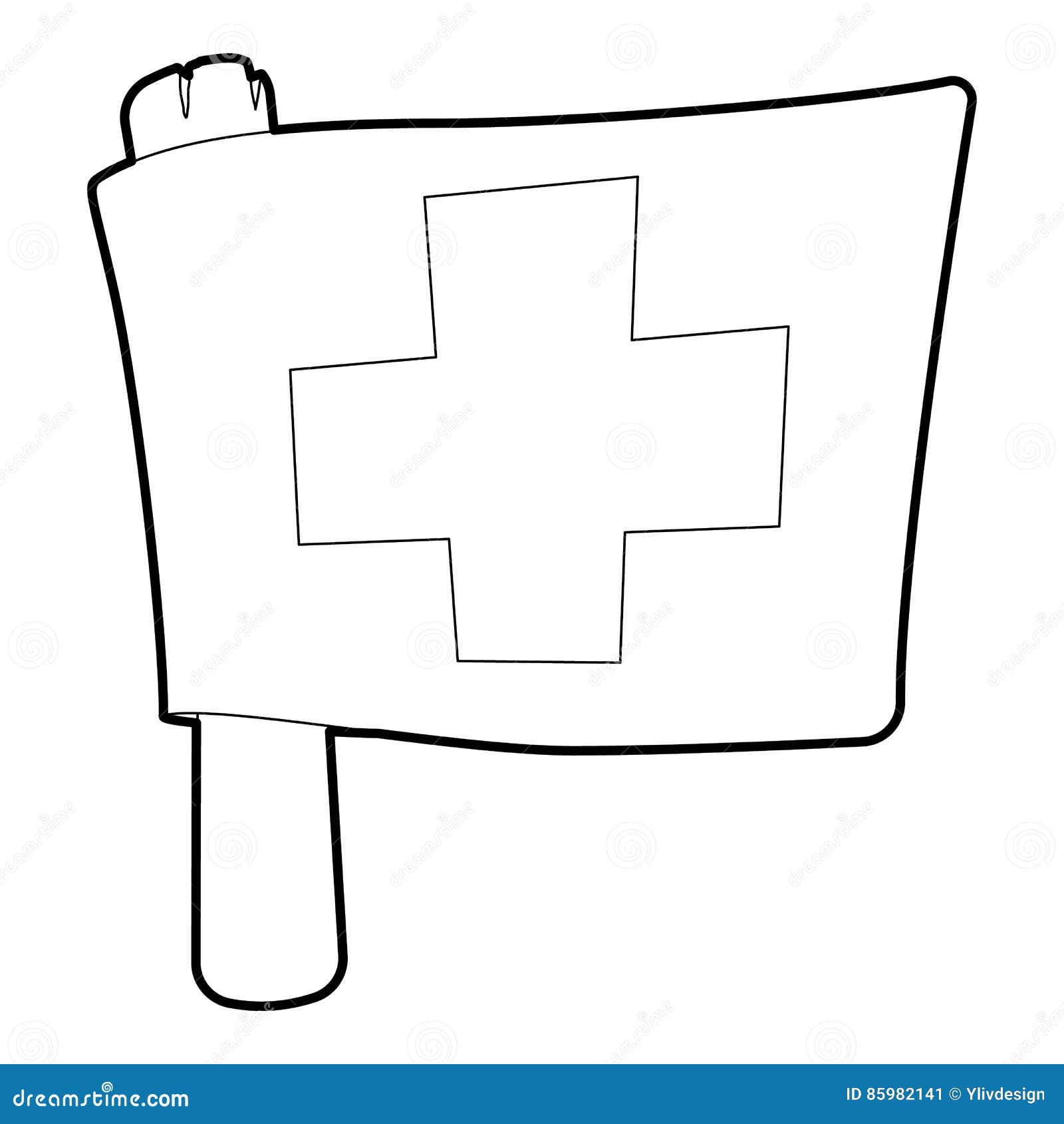 Switzerland Flag Icon, Outline Style Stock Vector - Illustration of ...