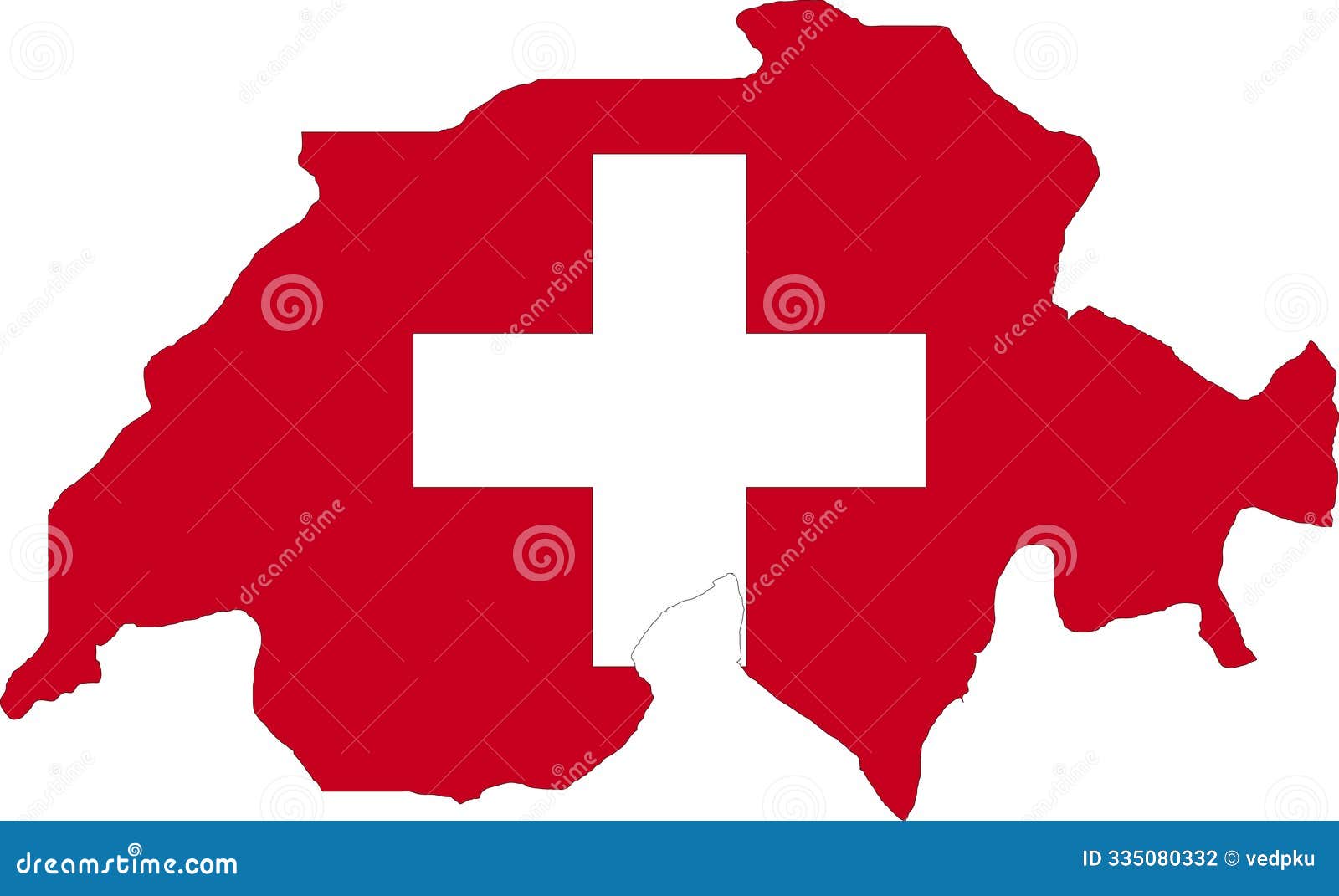 Switzerland Flag in Map, Switzerland Map with Flag, Map of Switzerland ...