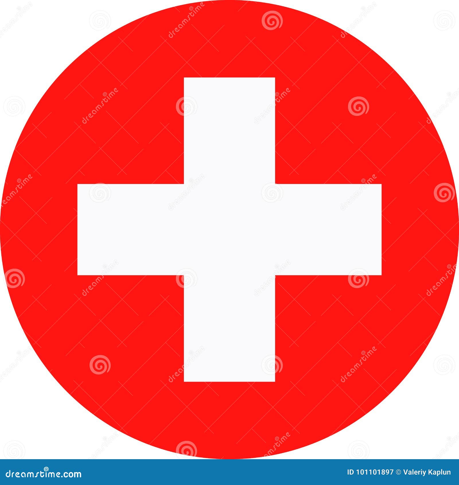 Switzerland Flag Vector Round Flat Icon Stock Illustration ...