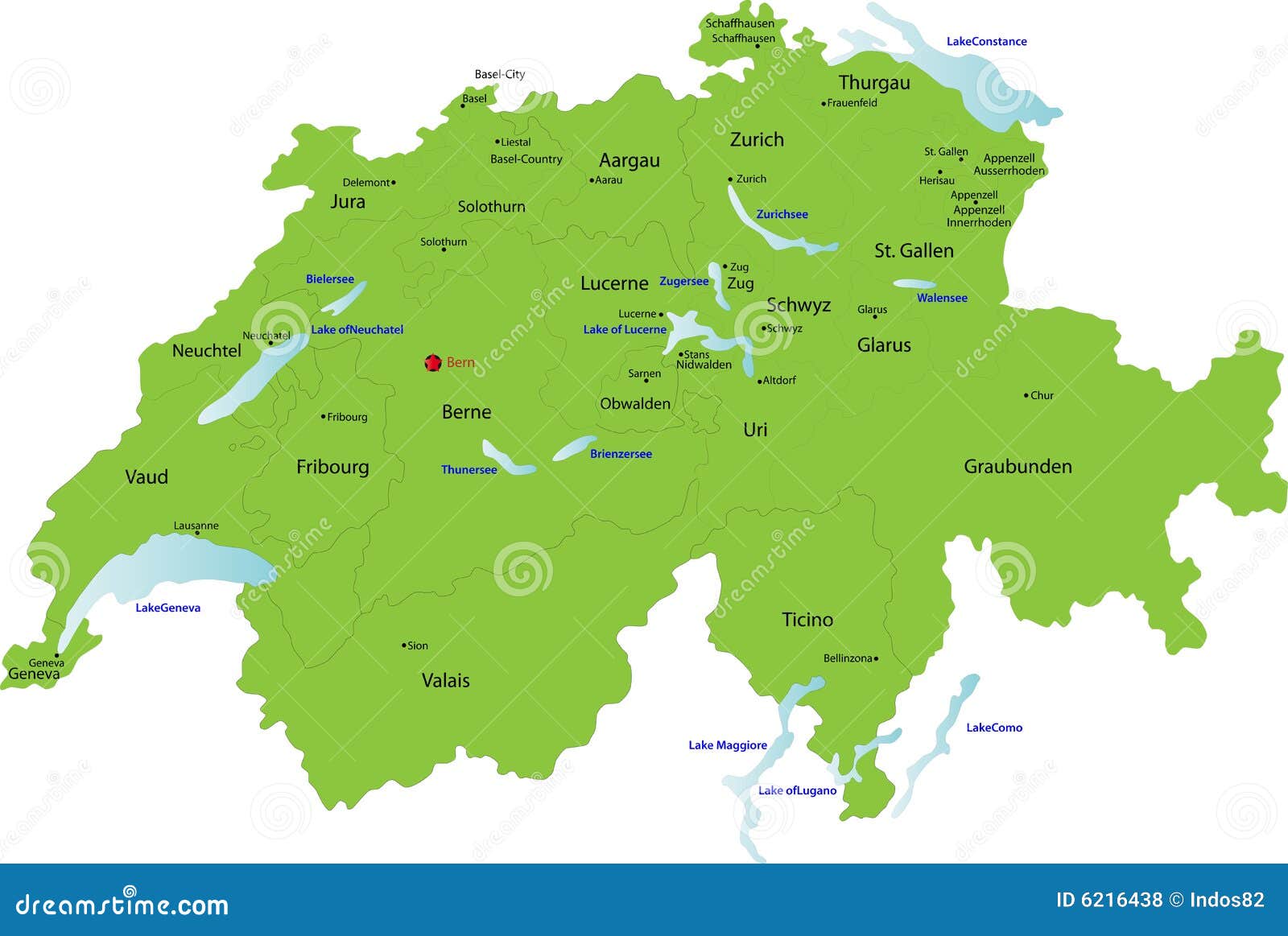 Switzerland Map With Cities